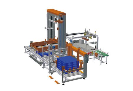 Gantry type low-level palletizer